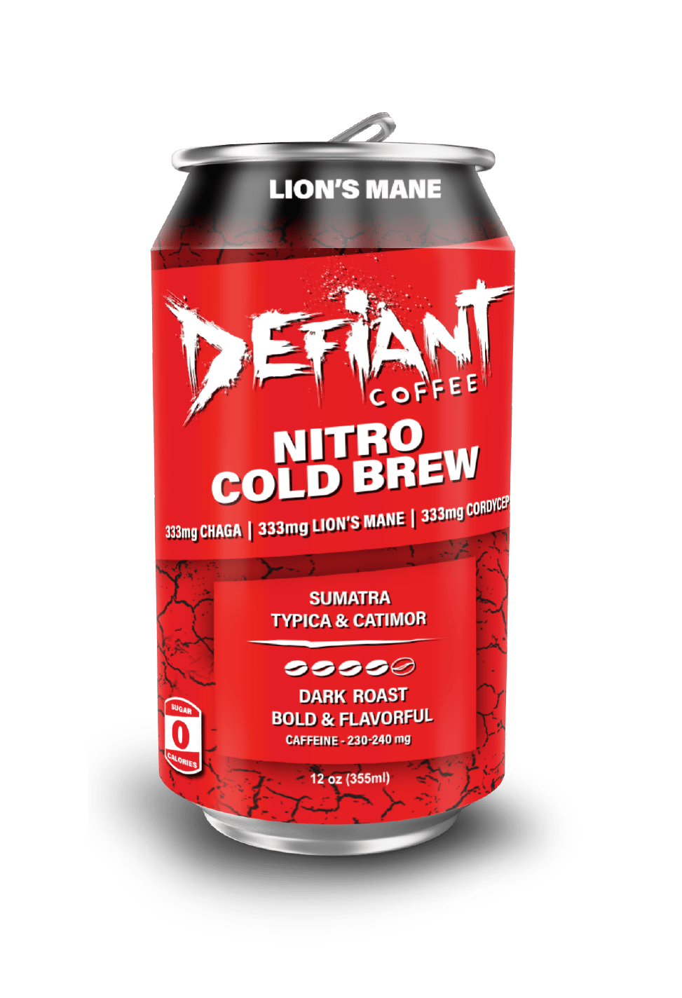 Dark Roast Nitro Cold Brew Coffee with Functional Mushrooms – Defiant ...